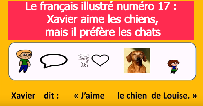Le français illustré numéro 17 : Xavier aime les chiens, mais il ...