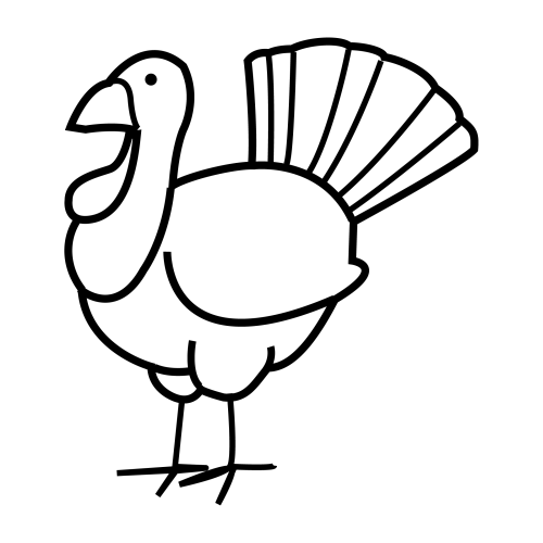 Chompipe para colorear - Imagui