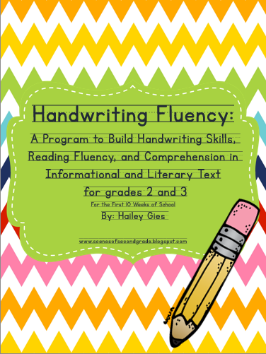 The Third Grade Nest : Handwriting Fluency