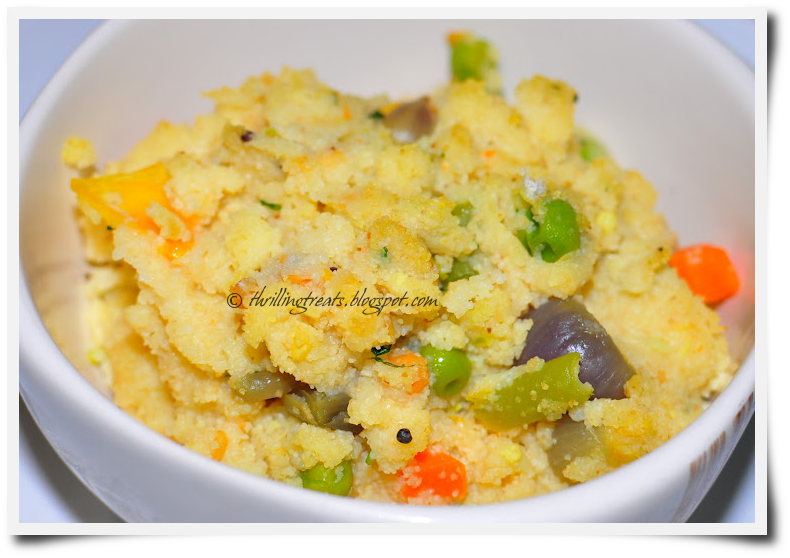 Food for art, heart and thought!: Vegetable Upma