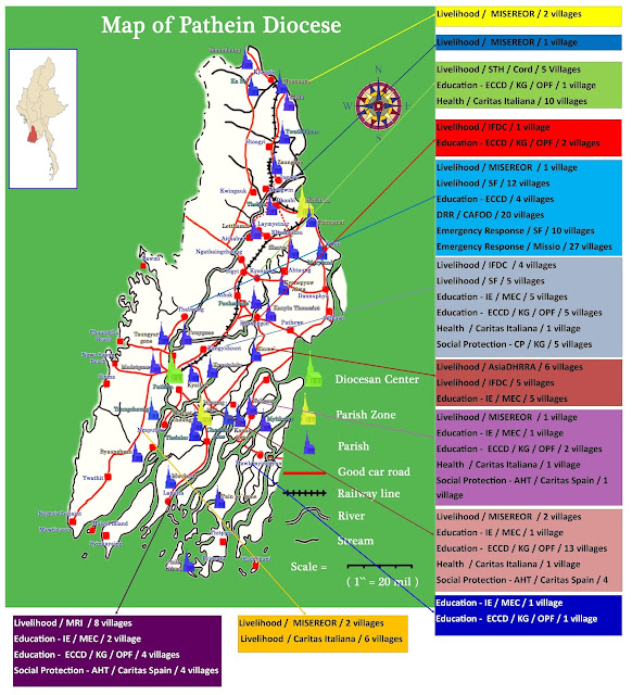 Map of Pathein Dioceses | KMSS (Pathein)