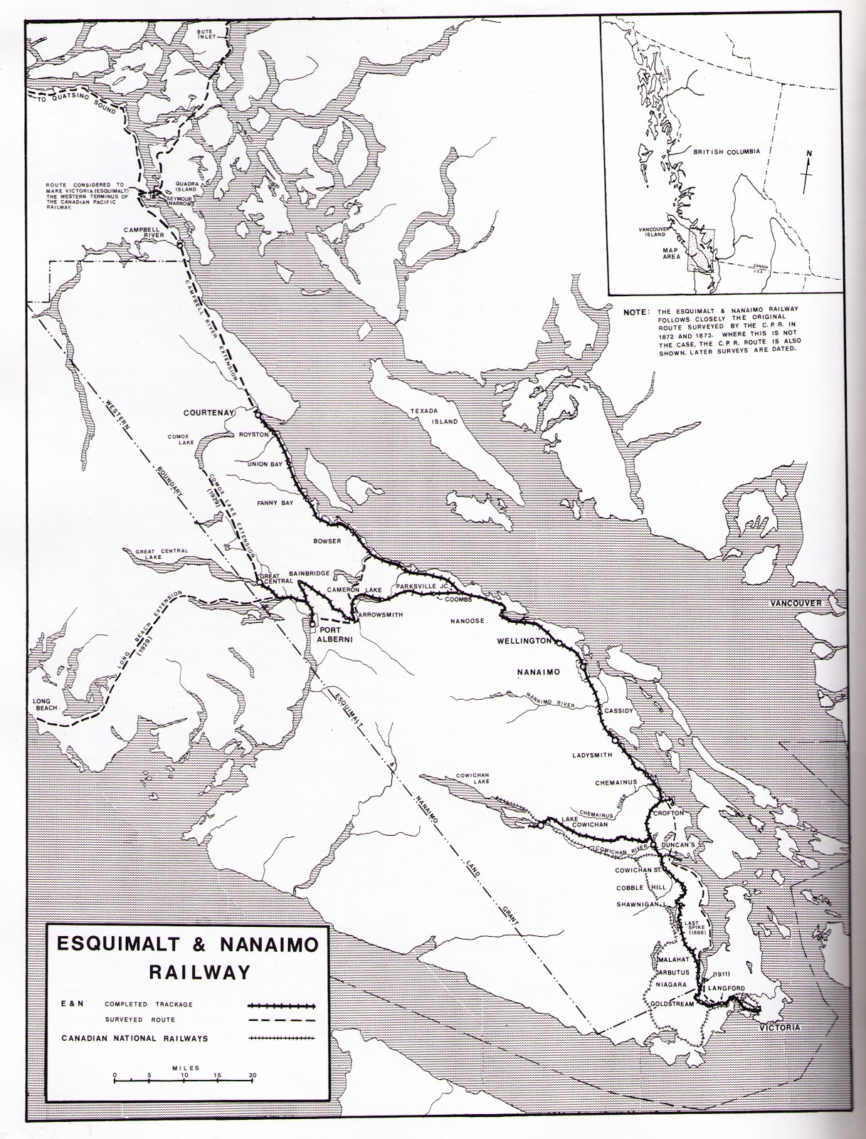 Illahie: Some maps of Vancouver Island Railways