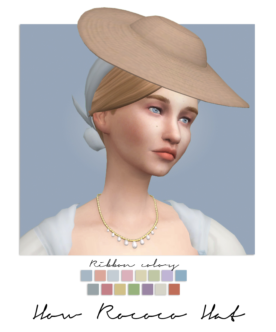 TS4: How Rococo Dress & Hat | History Lover's Sims Blog