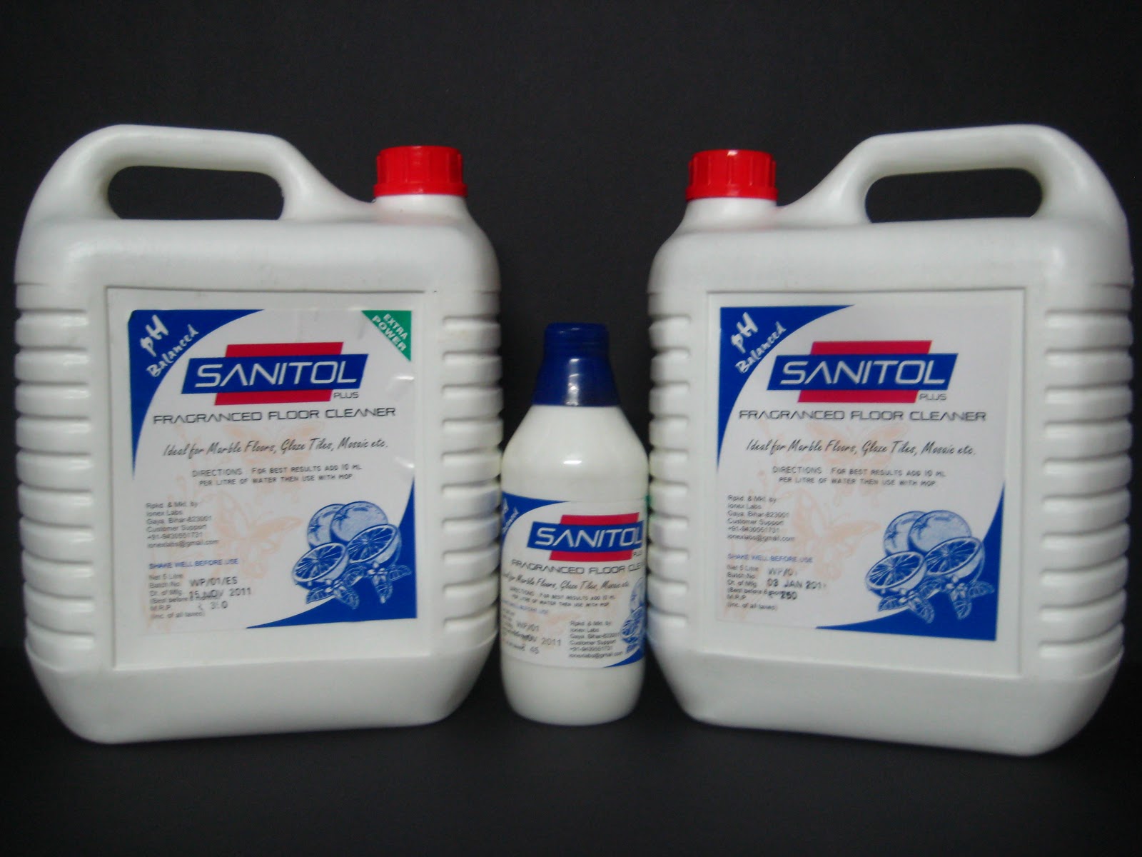 Ionex Labs: SANITOL PLUS : Fragranced Floor Cleaner (White Phenyl)