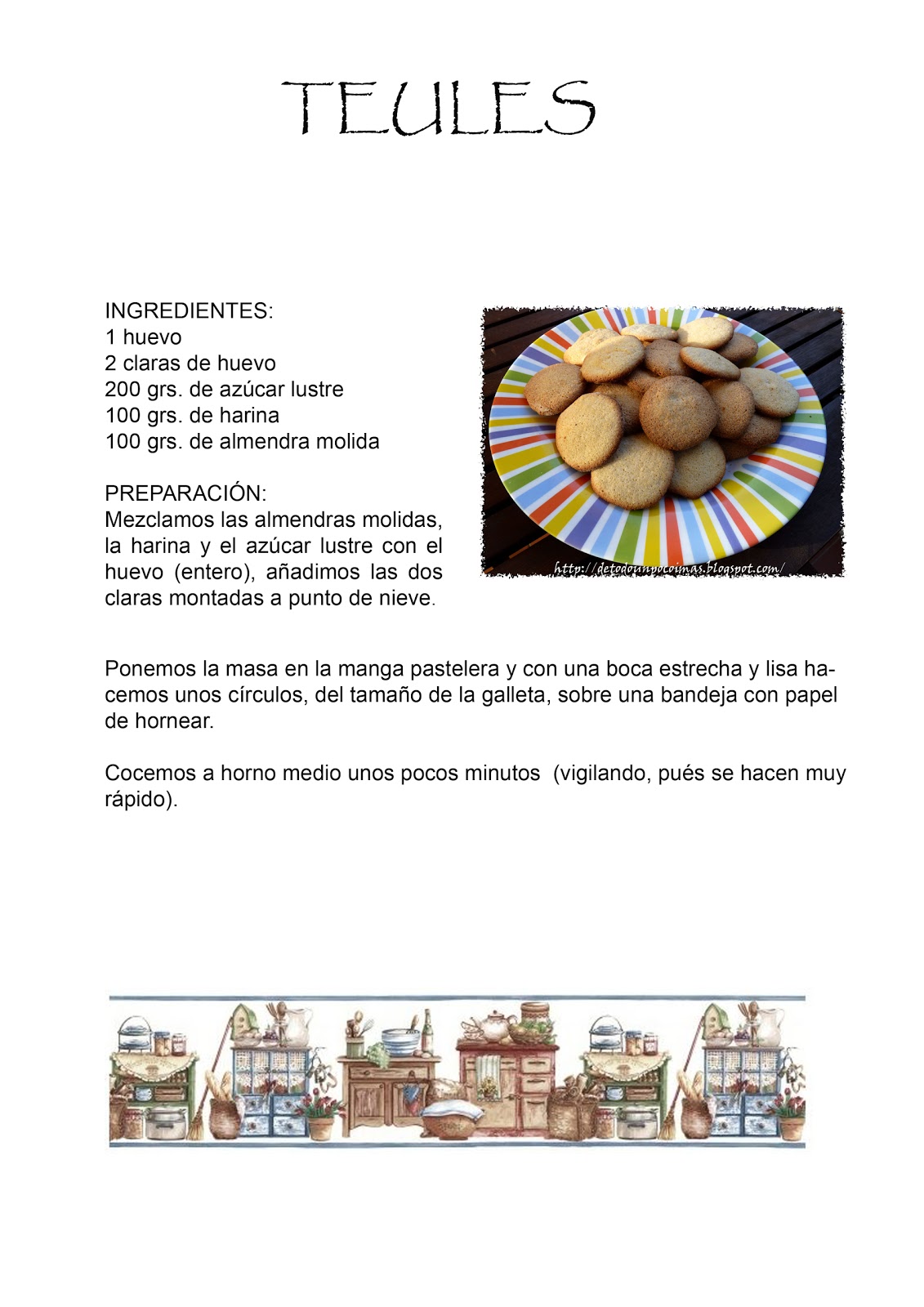 De todo un poco y más...: MÁS GALLETAS : TEULES