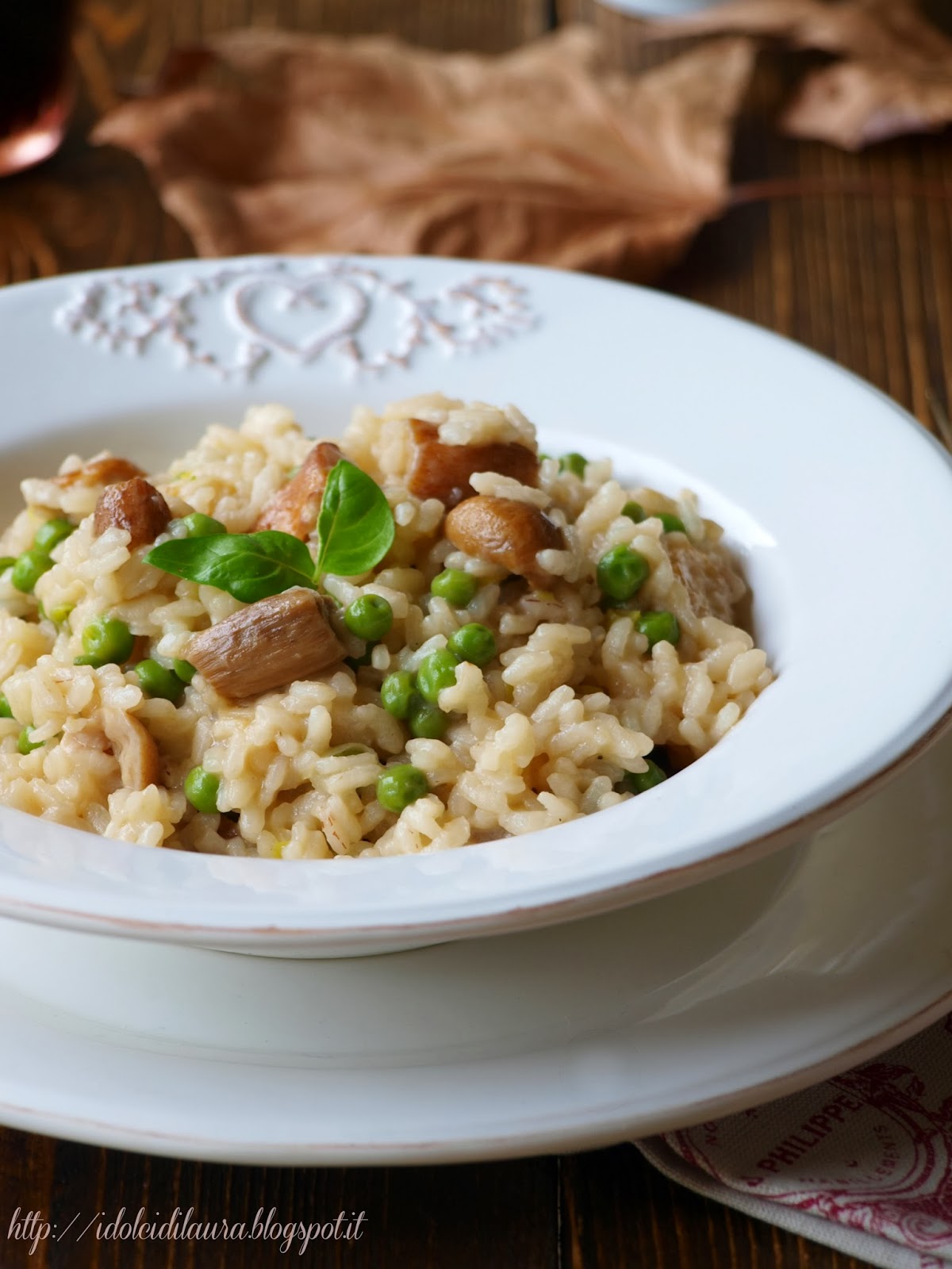 i dolci di laura: Risotto ai porcini e piselli