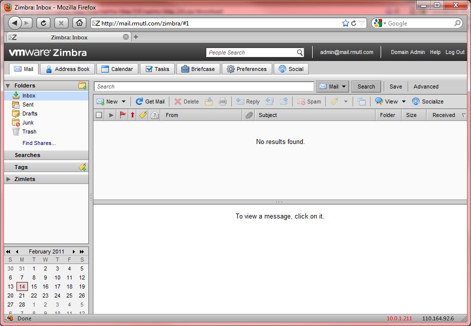 ติดตั้ง Mail Server ด้วย Zimbra Mail Server ~ บริการ ติดตั้ง Network ...