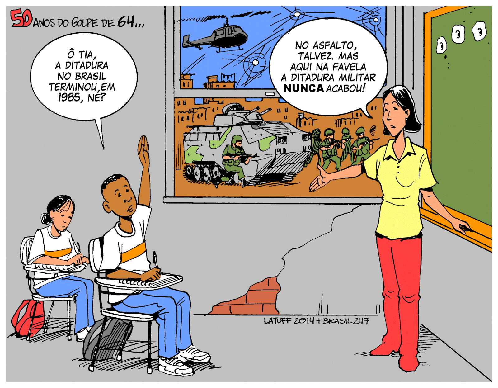 A Favelização no Brasil: Charges de discriminação da favela e lugares ...