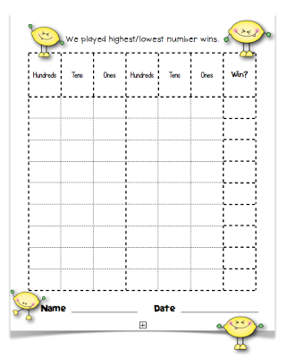 Pucker Up!!! Place Value Game - Taming My Flock of Firsties
