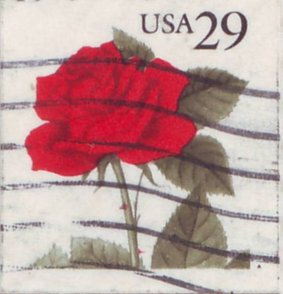 Selling antiques used and historic: Usa stamp 29 red Rose