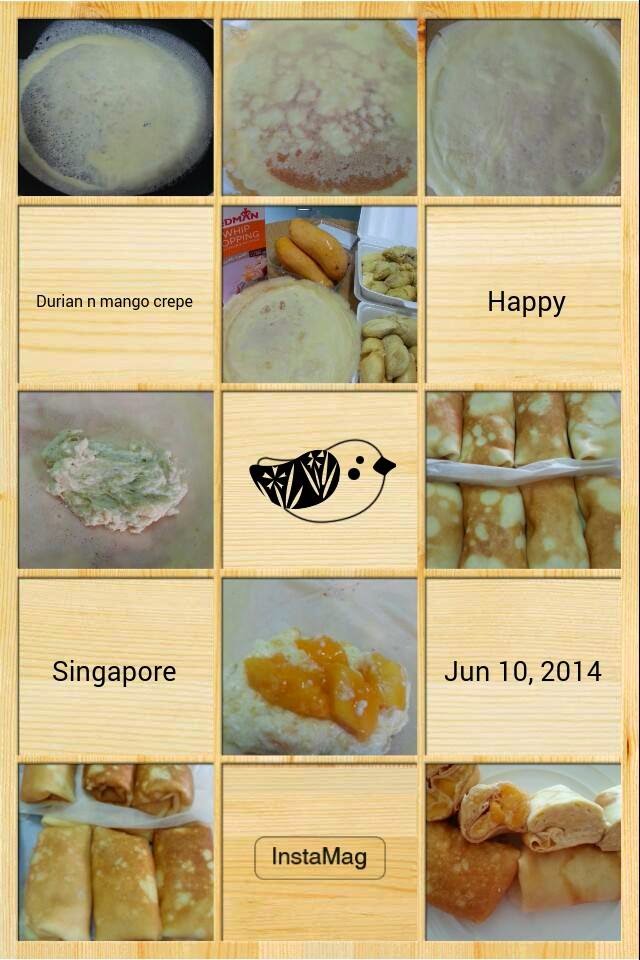 Durian N Mango Crepe - by Rosie Khoo | Baking's Corner WorkShop