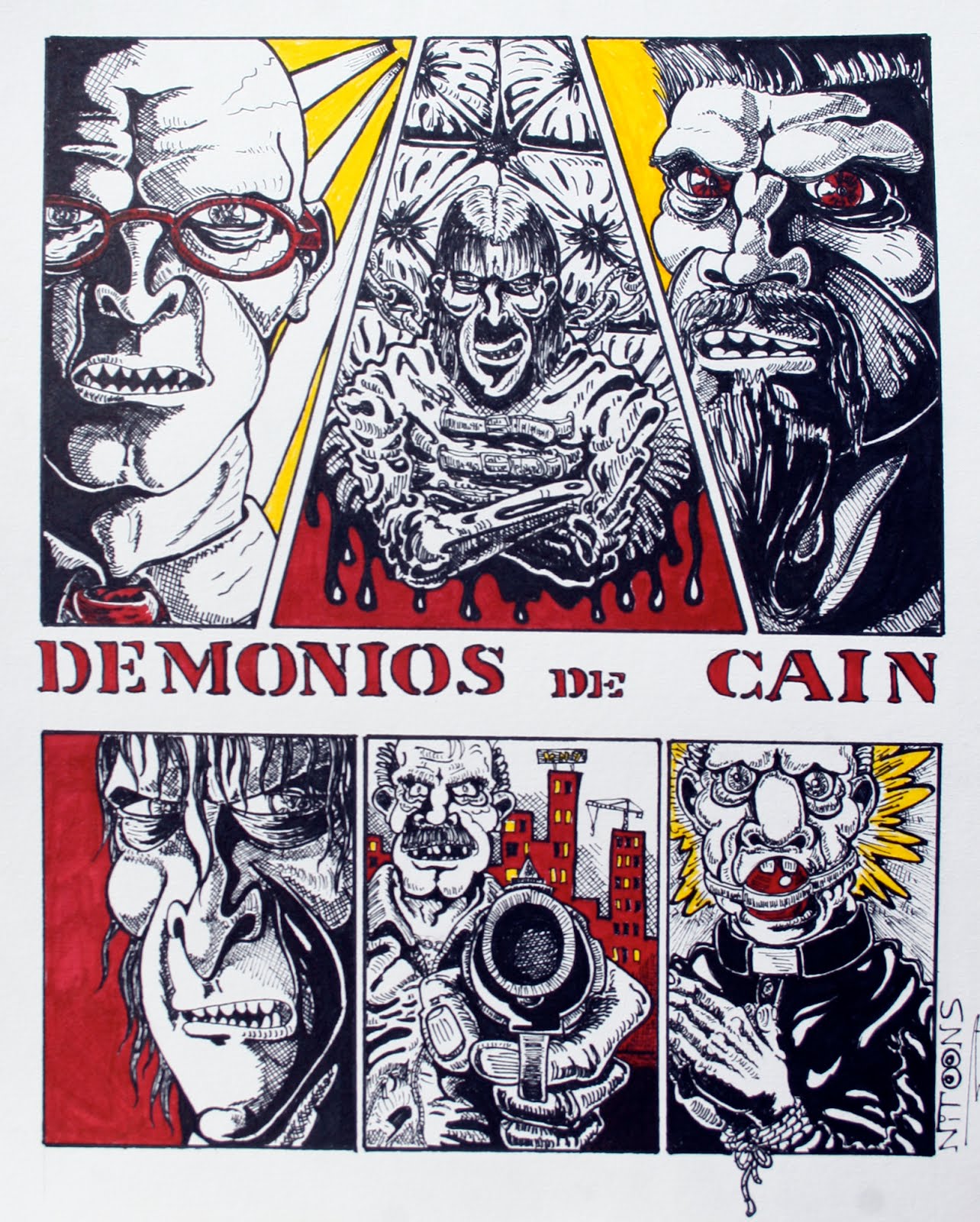 Nitoons: Primeras ilustraciones del cómic "Demonios de Cain"