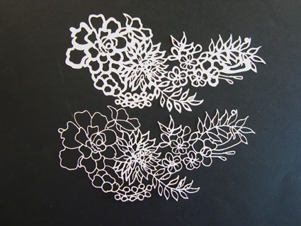 Mayada design: Laser cut paper samples