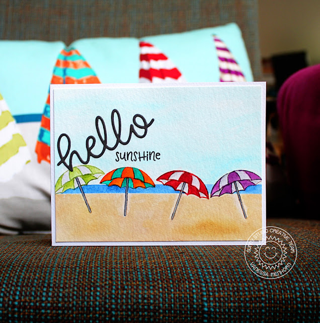 Sunny Studio: Hello Sunshine Summer Themed Card with Vanessa