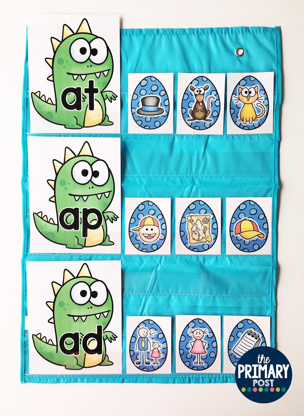 Dinosaur Word Family Center Freebie - The Primary Post