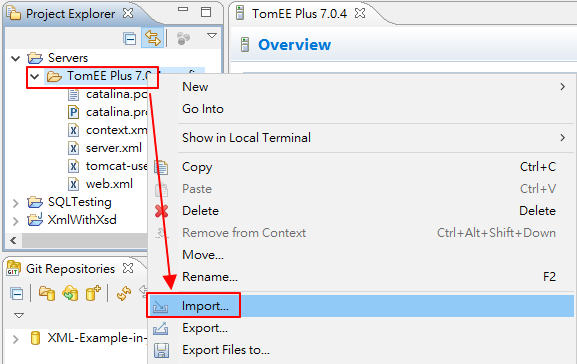 放棄思考: Eclipse 上使用 Apache TomEE
