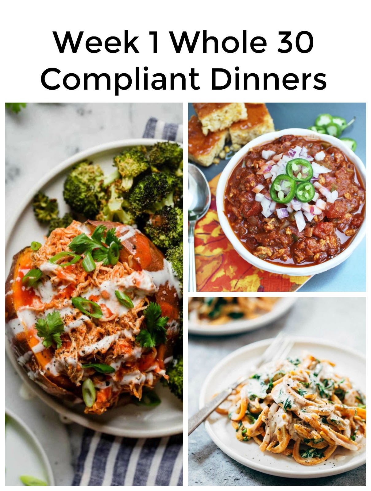 Whole 30 Week 1 Dinner Plan - Pretty Real