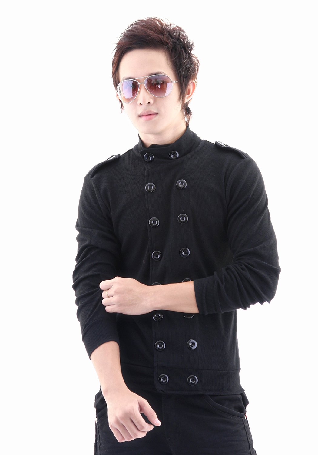 Myanmar Model Boy Kaung Pyae's Black Fashion