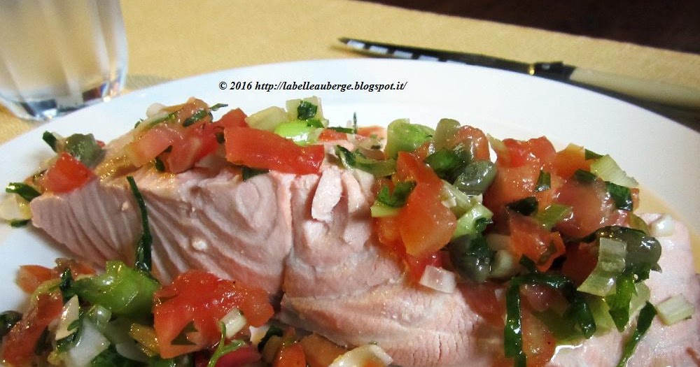 La Belle Auberge: Salmone bollito con salsa ravigote