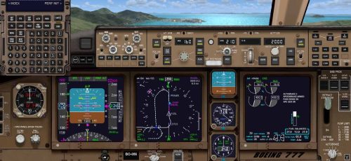 Flight Simulator News Brief: Freeware Boeing 777 Panel with FMC for FSX