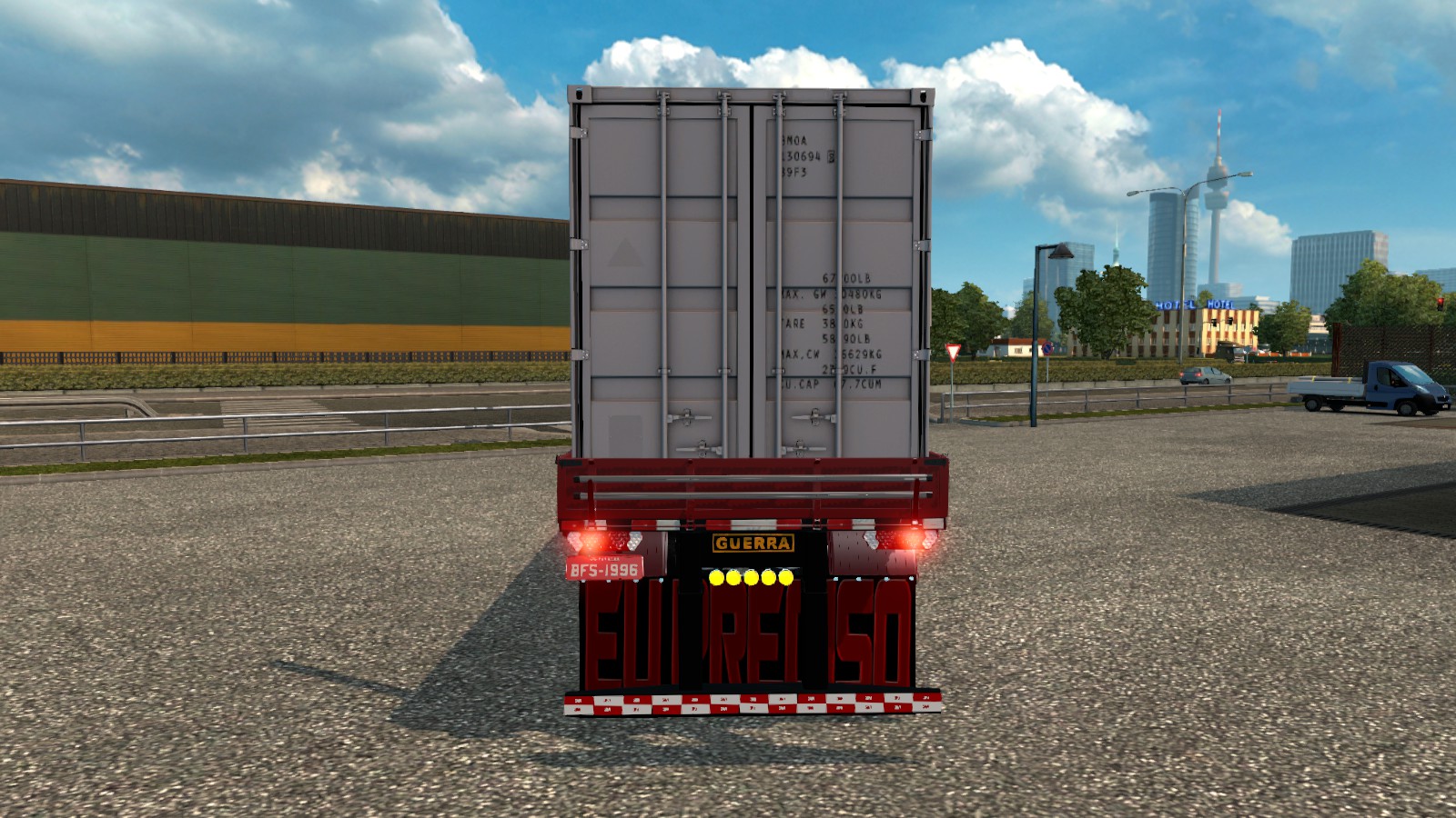 ETS2 BRAZILIAN MODS: REBOQUE GRANEL/CONTAINER 2 EIXOS By Helisson 1.24.X