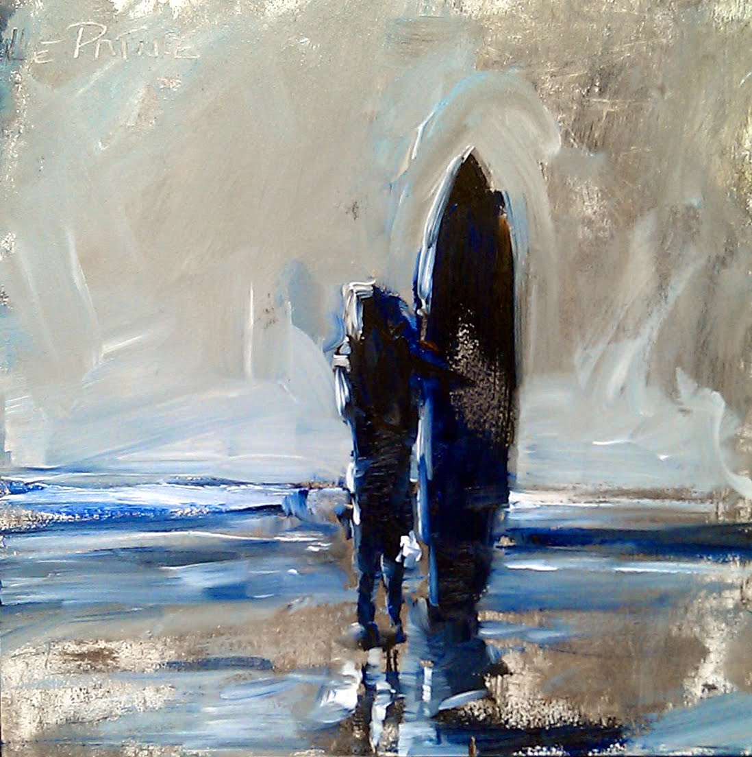 Kevin LePrince: Charleston Artist: Saying Goodbye | 6x6 Oil Painting | $300