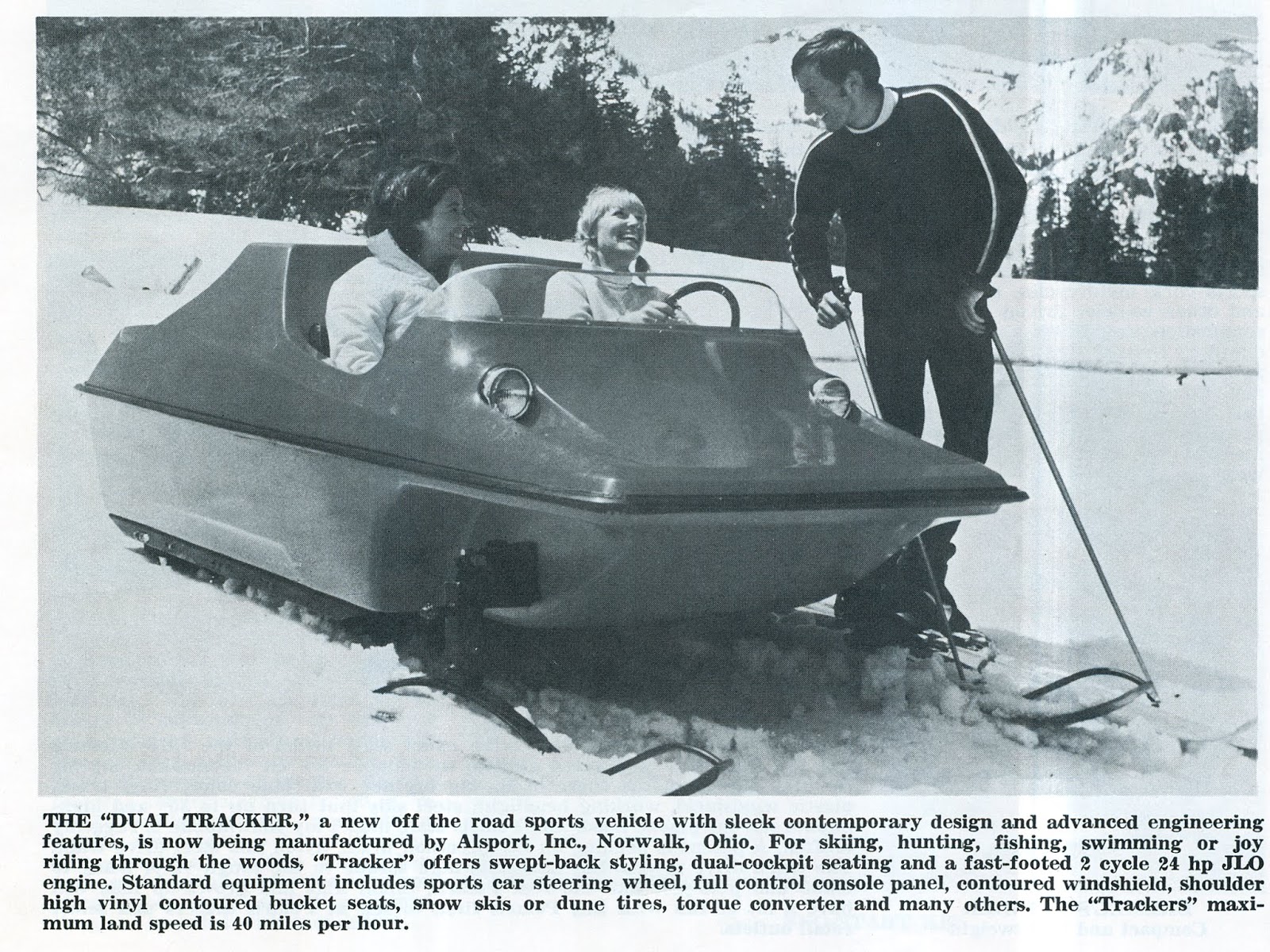 CLASSIC SNOWMOBILES OF THE PAST: 1970 DUAL TRACKER SNOWMOBILE