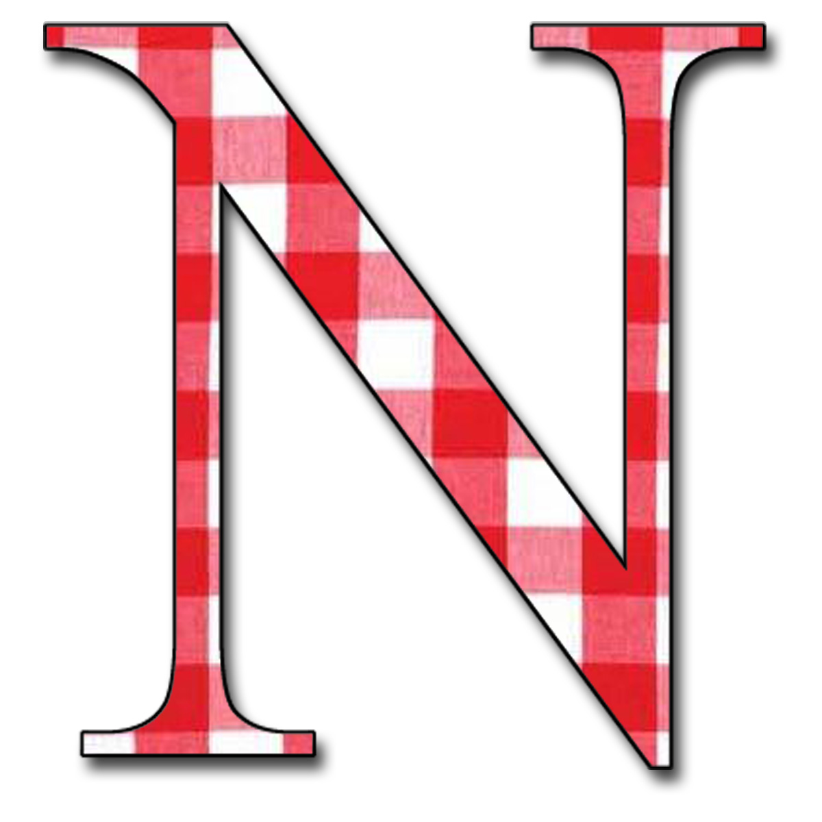 GRANNY ENCHANTED'S BLOG: "RED GINGHAM" Free Scrapbook Alphabet Letters ...