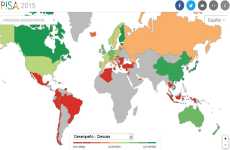 Pruebas PISA: ranking mundial de evaluación de estudiantes en un mapa ...