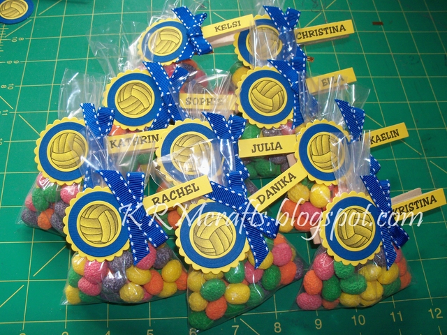 KRM Crafts: Volleyball Team Treats