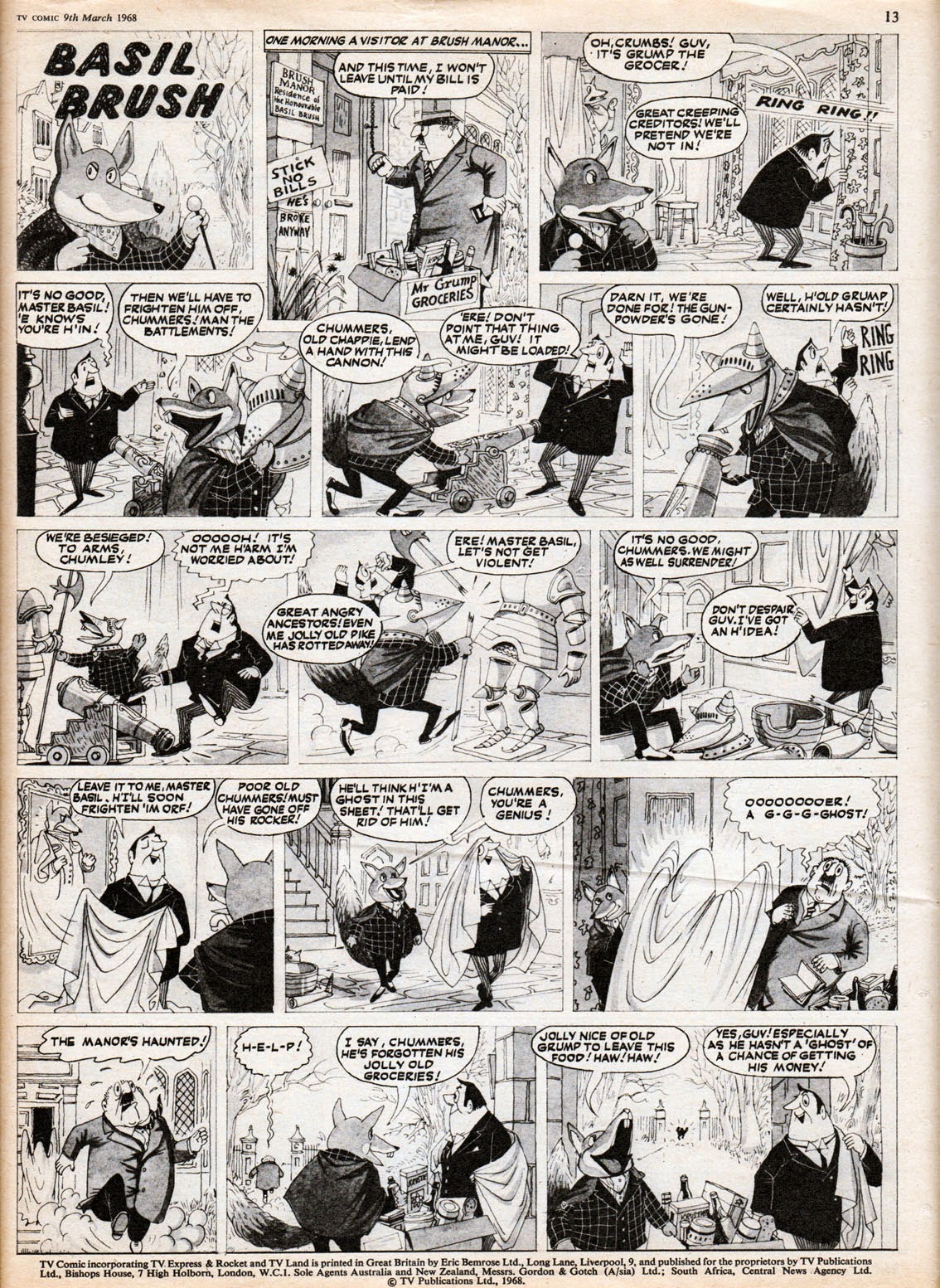 BLIMEY! The Blog of British Comics: Basil Brush by John Ryan