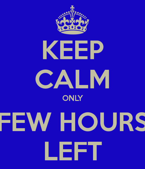 Getting Crafty with Jamie: Last Few Hours