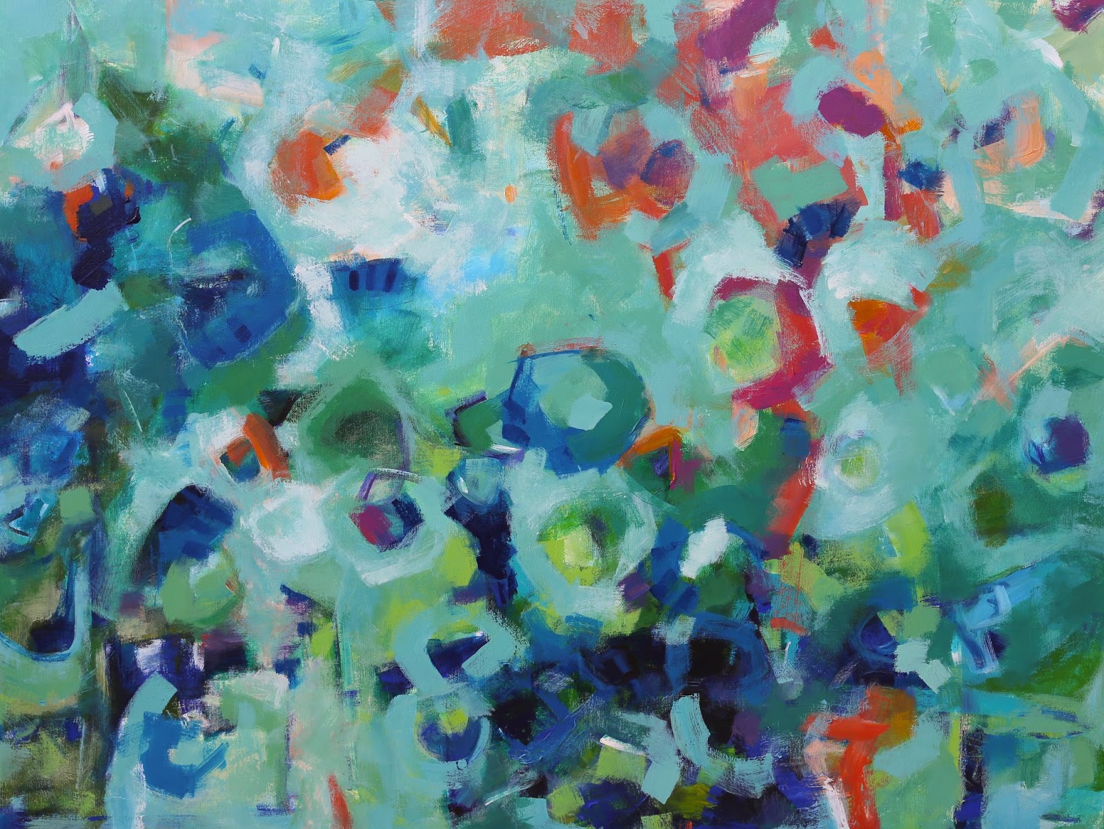 Elizabeth Chapman Art: Modern Expressionistic Abstract Painting "Mardi ...