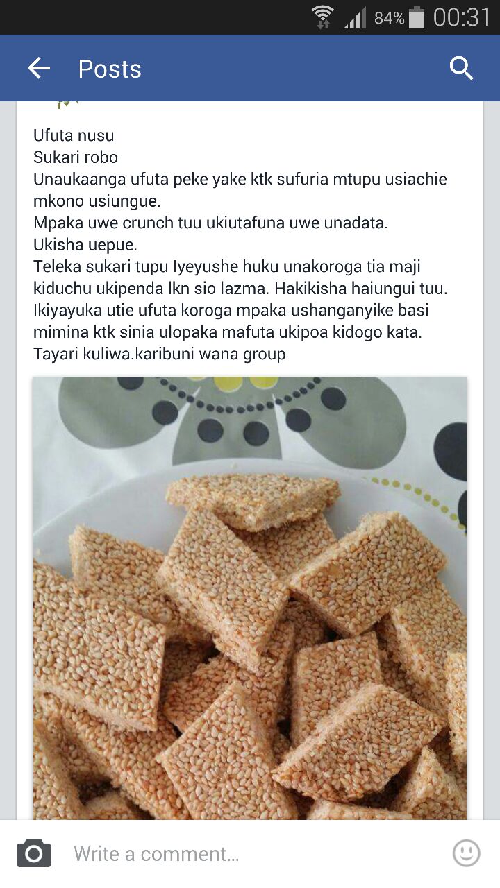 Mirah mapishi : Ufuta