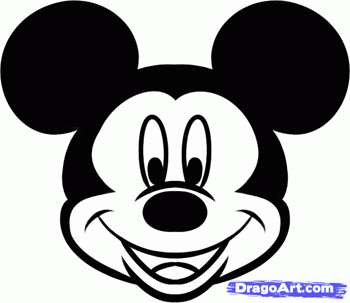 Dibujo facil de Mickey - Imagui