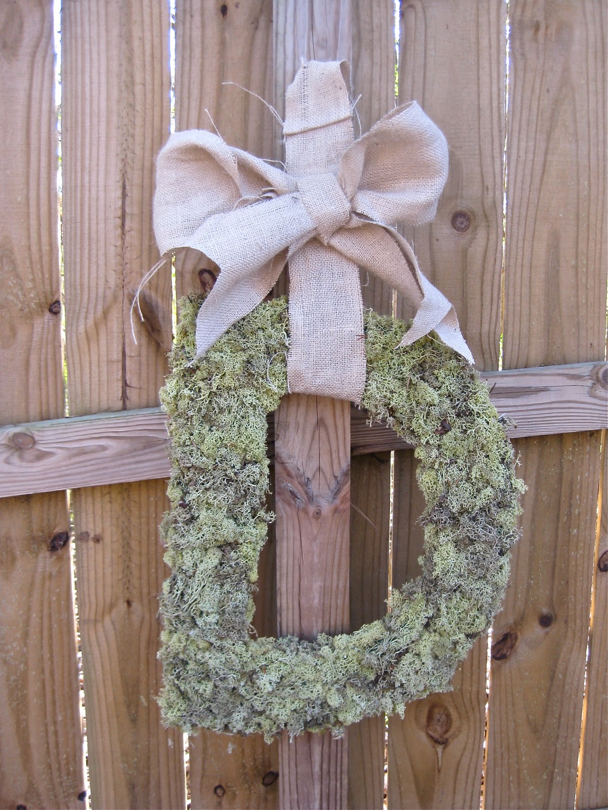 Crafty Couture: Moss Covered Initial Wreath