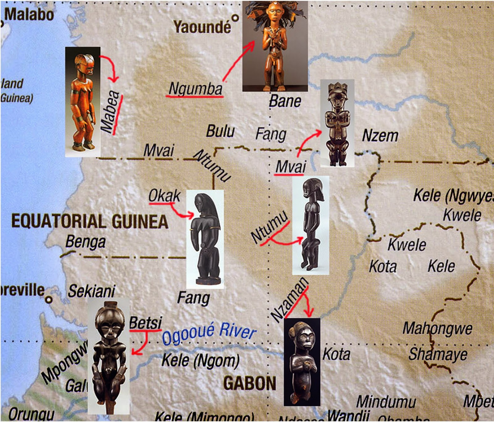 ARTE AFRICANO. ETNIA FANG: PROCEDENCIA DE LA ETNIA