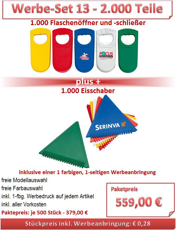 Günstige bedruckte Werbe-Sets, Werbsets - Werbemittel24.com