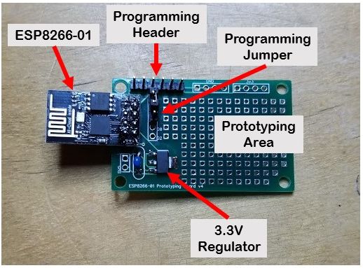 The Arduino Hobbyist: ESP8266-01 Prototyping PCB