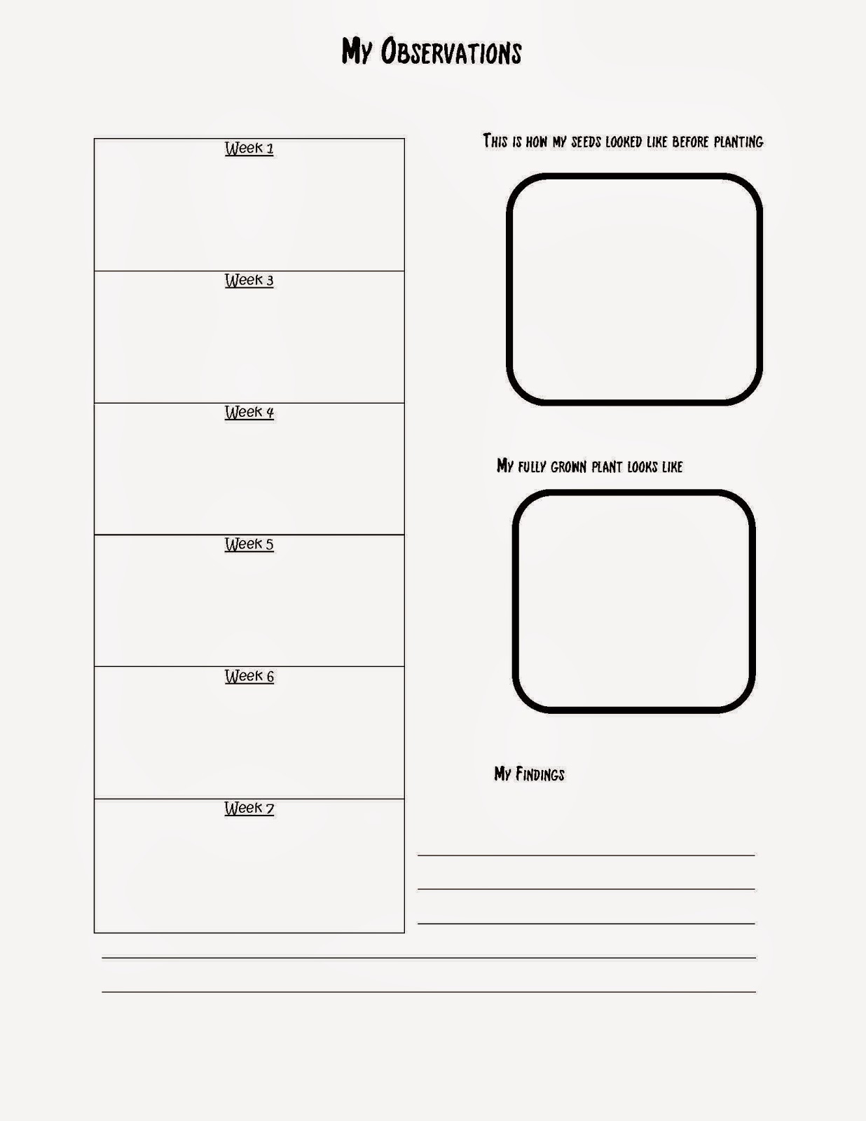 The Hermit Crabs Homeschool: Our Science Observation Log