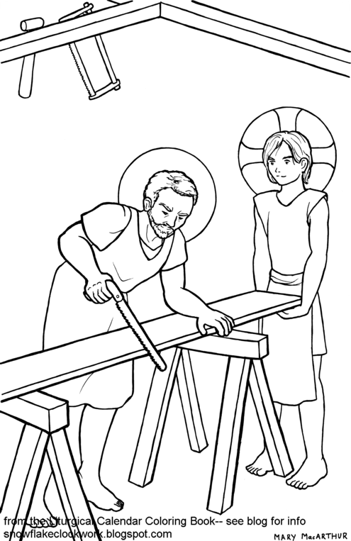 Joseph The Carpenter Coloring Page Coloring Pages