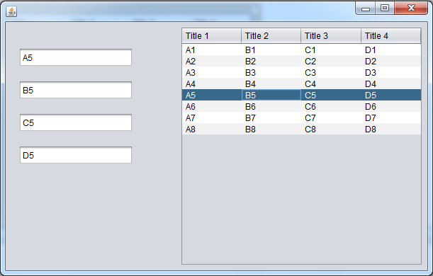 Java JTable And Arrow Keys - Bahasa Pemrogaman Java JTable And Arrow Keys - Bahasa Pemrogaman