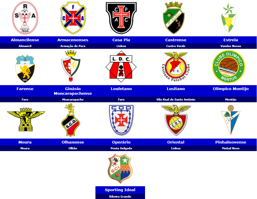 World Football Badges News: Portugal - 2017/18 Campeonato de Portugal