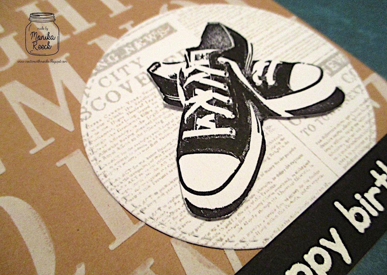 Creative With Monika: Manly-Shoes (Sneakers) Birthday Card