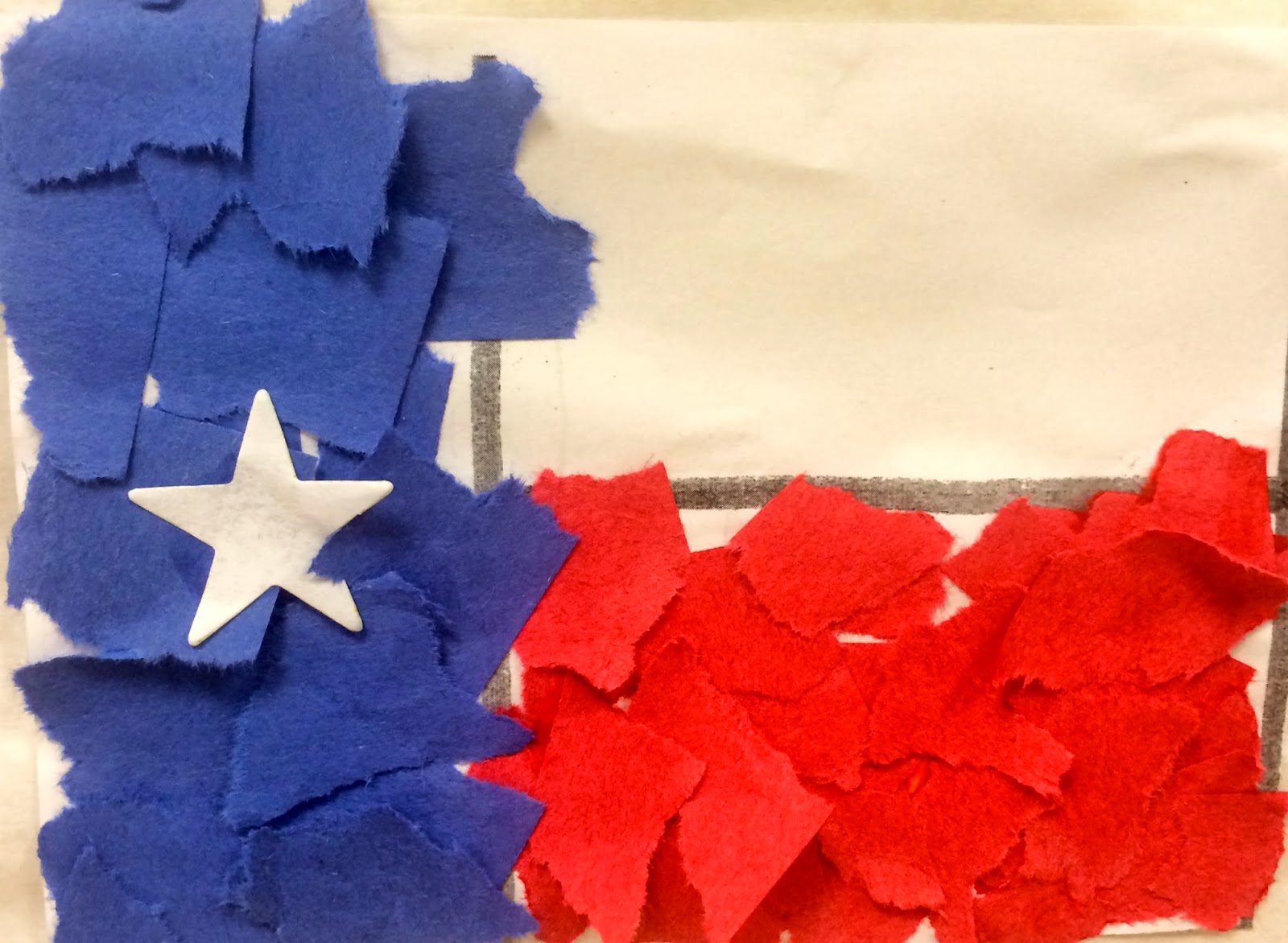 Splendor in Kinder: Texas Flag - Tear Art and Graph
