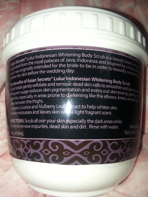 Nurse Obsession: Asian Secret Lulur Indonesian Whitening Body Scrub