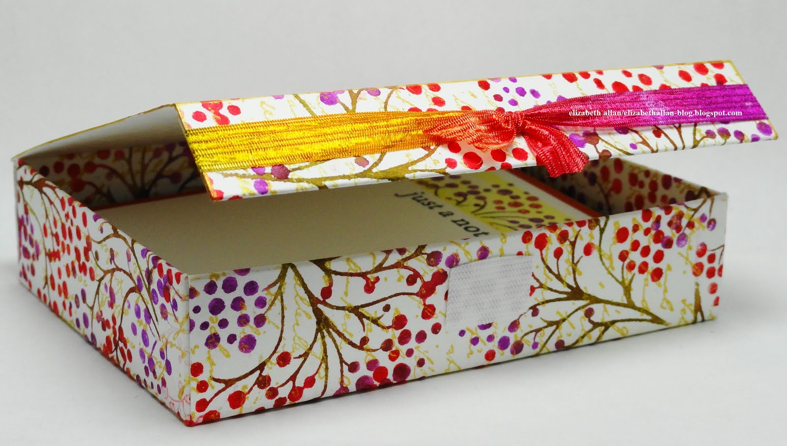Elizabeth Allan's Art Studio: Decorated Stationery Box & Note Cards