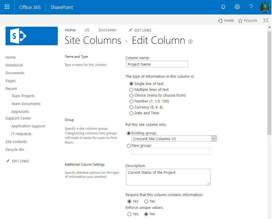 SharePoint Online: Set Site Column Properties using PowerShell - SharePoint Diary