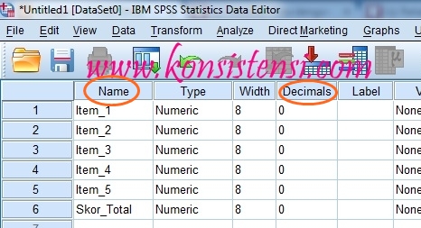 Uji Validitas Data dengan Rumus Pearson SPSS - KONSISTENSI